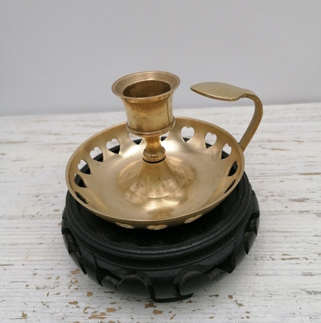 Vintage Small Brass Candlestick,brass Candlestick, Candlestick With ...