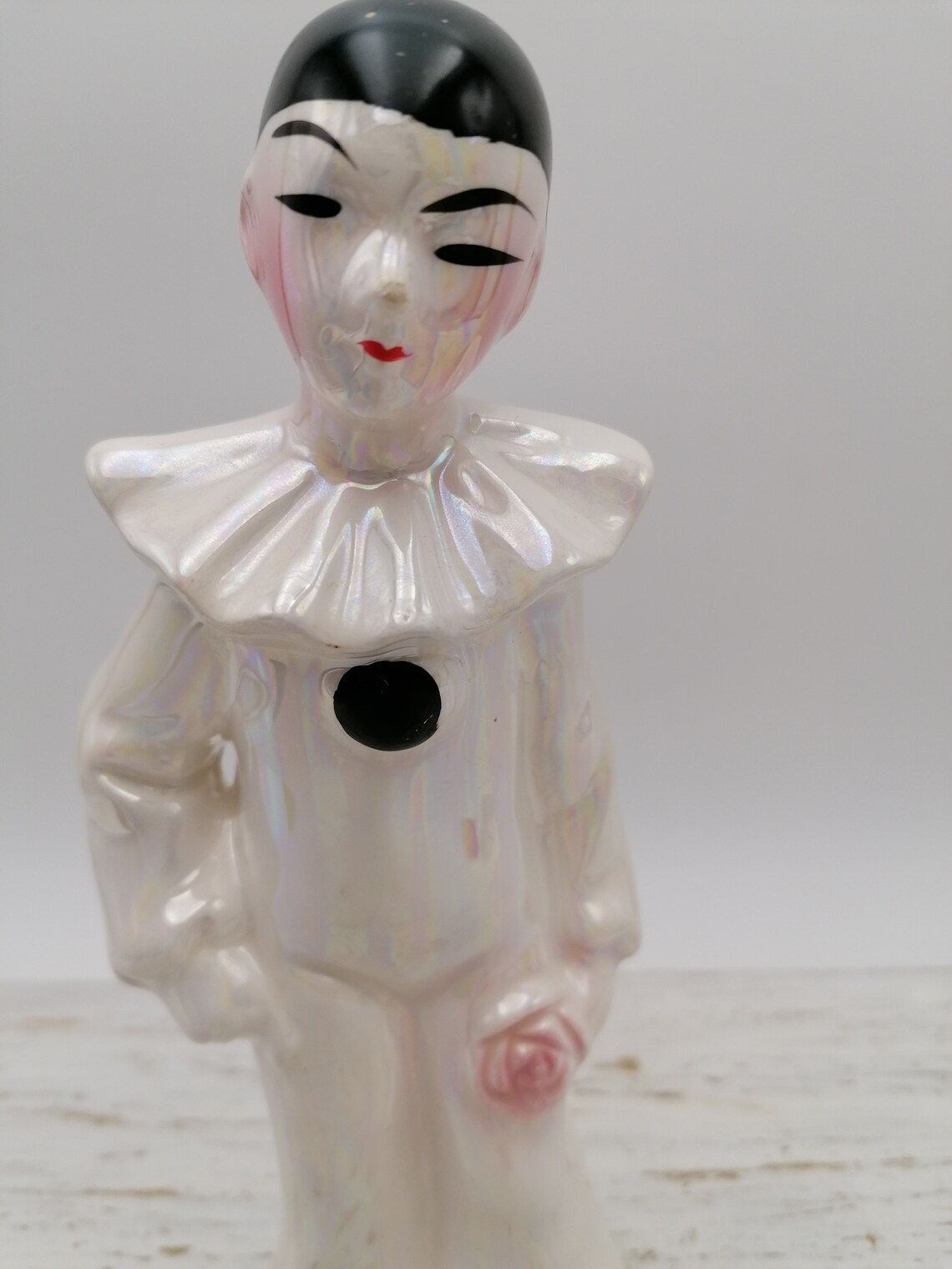 Vintage Pierrot Clown Figurine Ceramic Pierrot Statue Sitted | Etsy