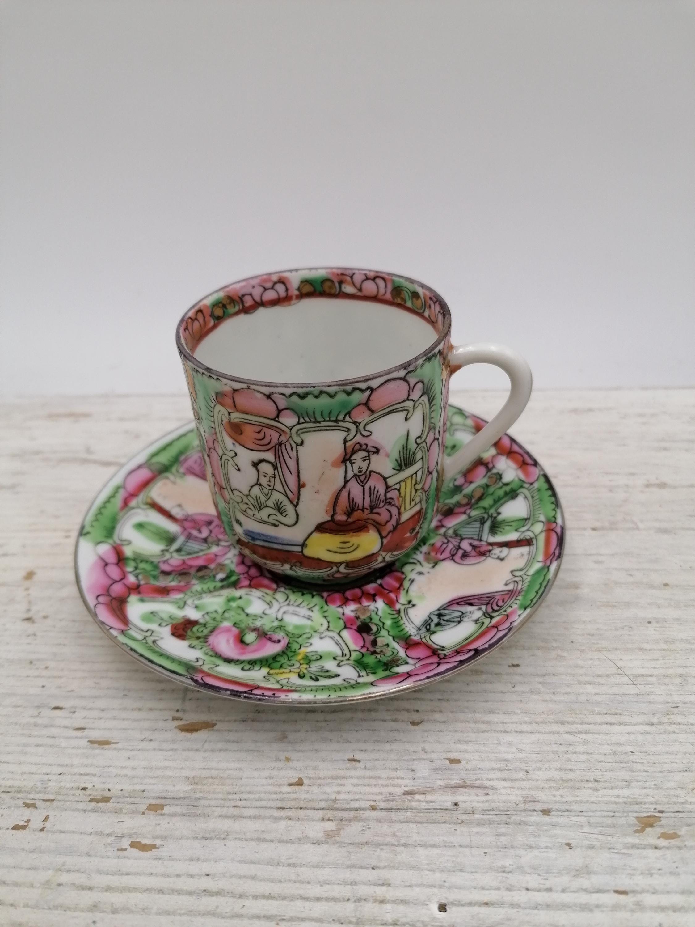 Chinese Porcelain Coffee Set, Oriental Coffee Set, Rare Coffee Set ...