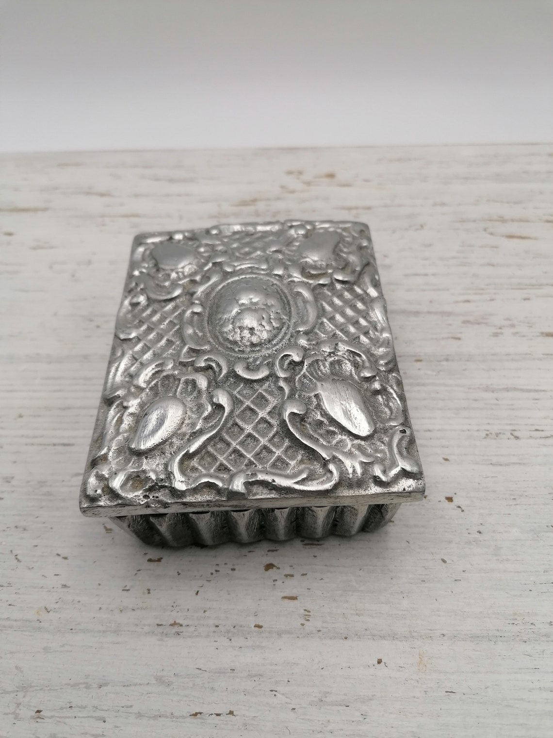 Metal Jewelry Box,metal Carved Box,birds Decor Jewellery Box, Silver ...