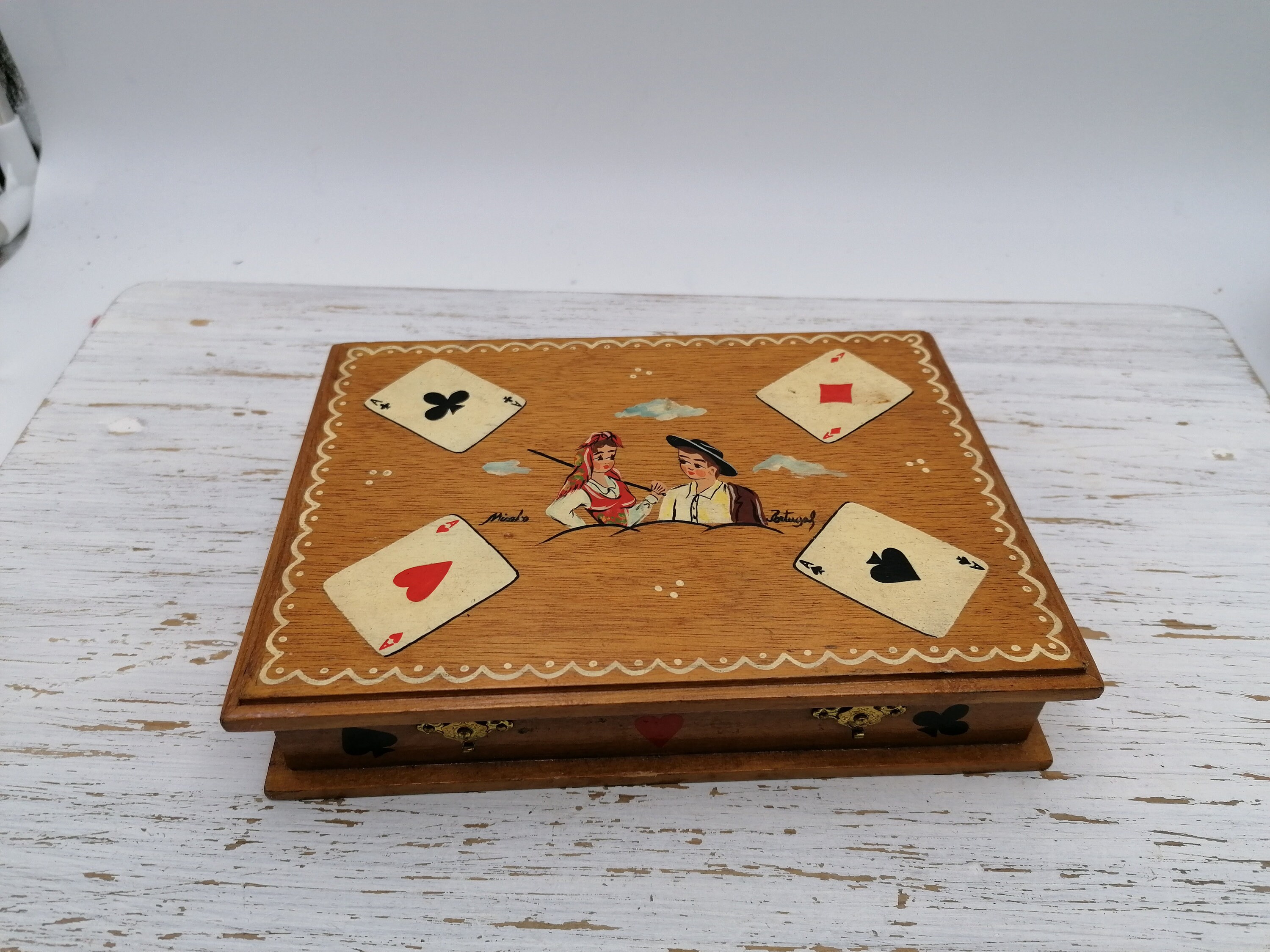 Wooden Playing Cards Box Handmade Box Rectangular Box Brown | Etsy