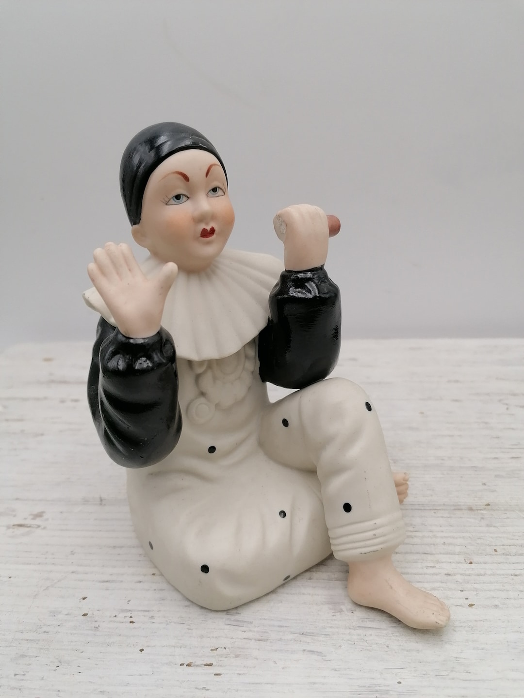Vintage Figure Pierrot,vintage Clown Figurine, Pierrot Statue,sad Clown ...