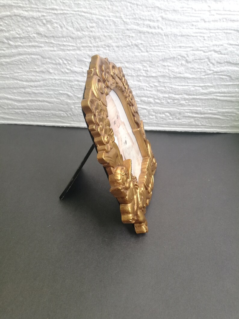 Frame With Angel Vintage Floral Decorated Picture Frame Gold - Etsy