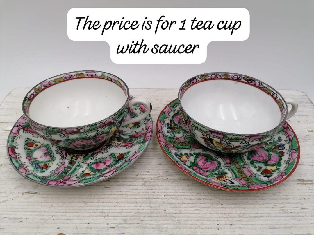 Vintage Porcelain Tea Set China, Rose Medallion Tea Set, Flower Tea Set ...
