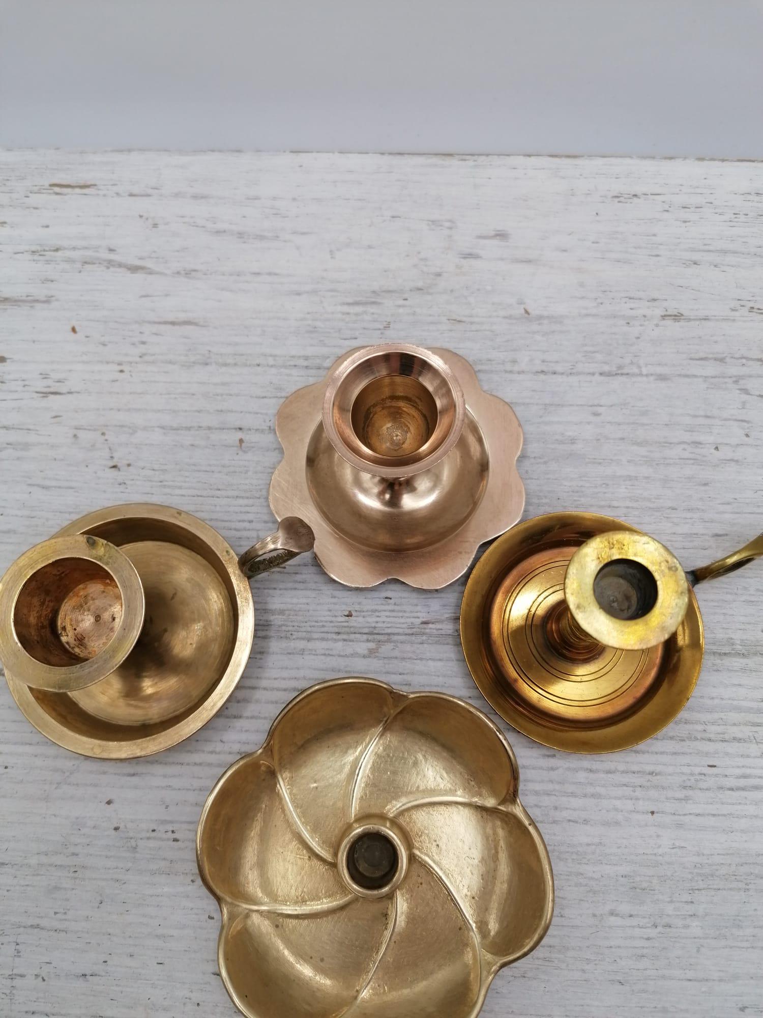 Vintage Brass Candlestick With Handle, Small Brass Candlestick, Rare ...