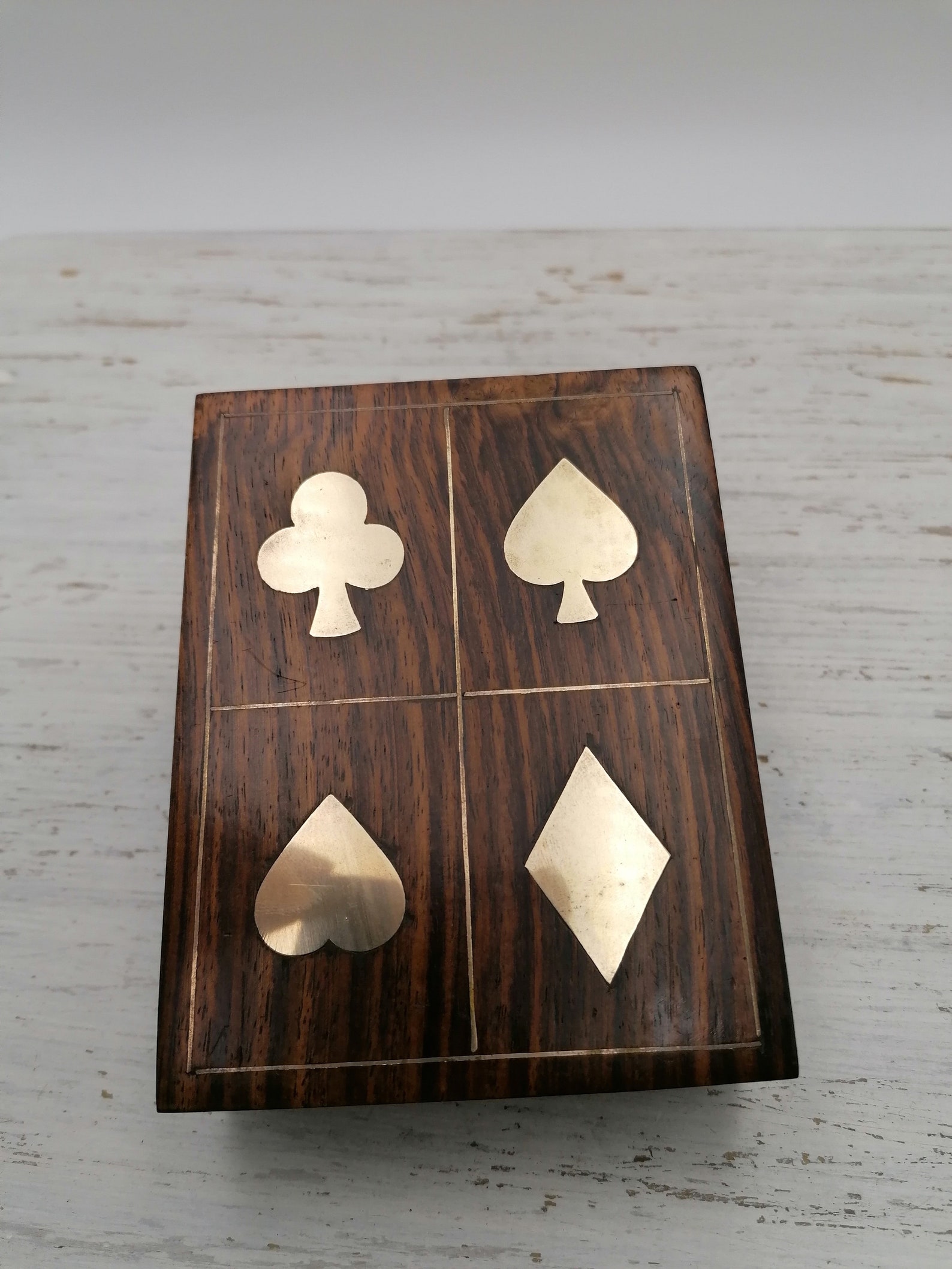Wooden Playing Cards Box Handmade Box Rectangular Box Brown - Etsy