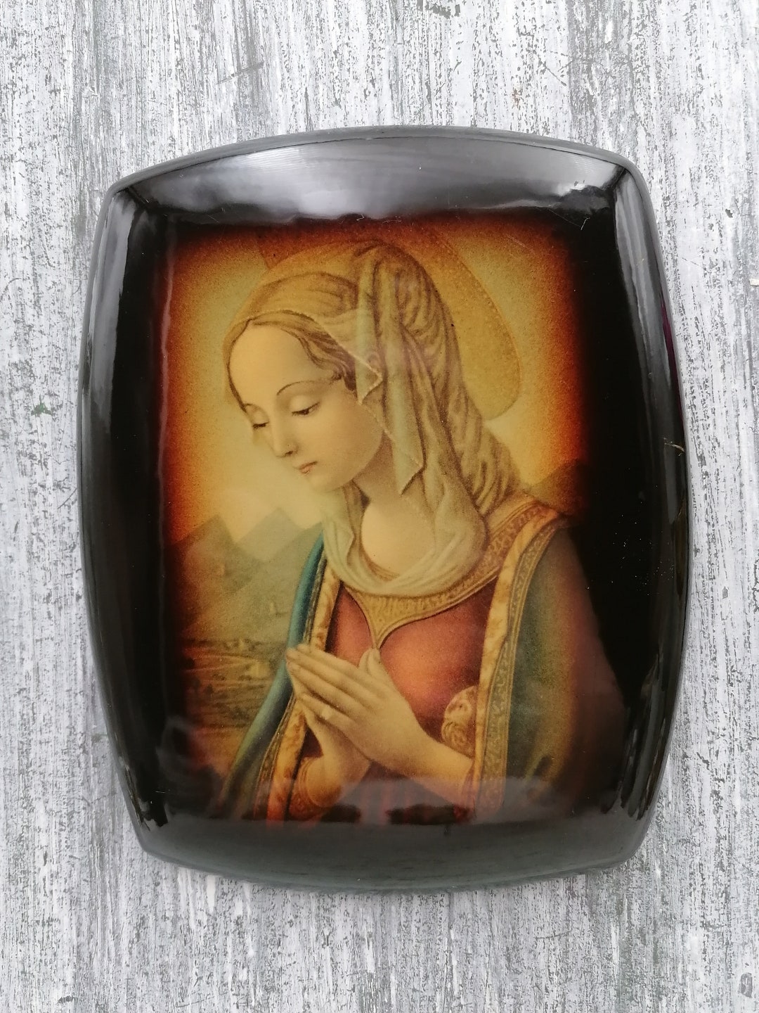 Vintage Collection Religious Frame, Small Wall Frame With Saint, Square ...