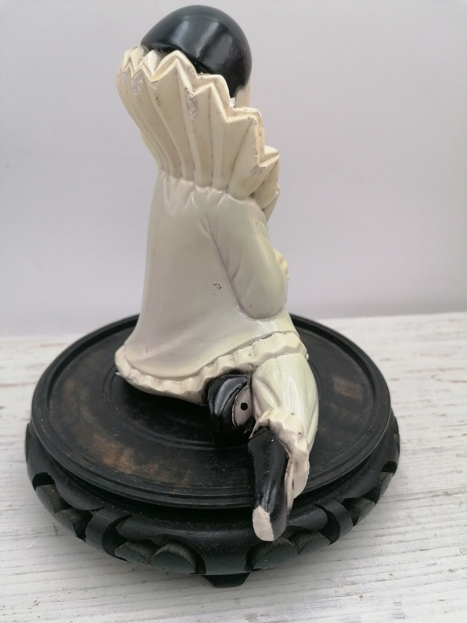 Vintage Figure Children Pierrot,very Antique Clown Figurine, Stone ...