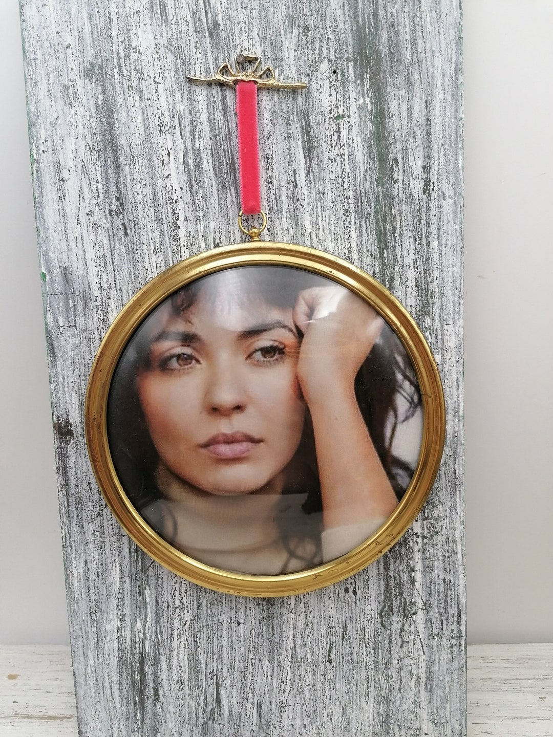 Vintage Brass Round 6.8" Frame, Big Round Frame, Rare Frames, Antique ...