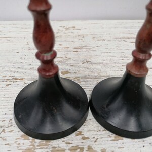 Set of 2 Small Metal Candlestick, Carved Braun Candlestick, Mini ...