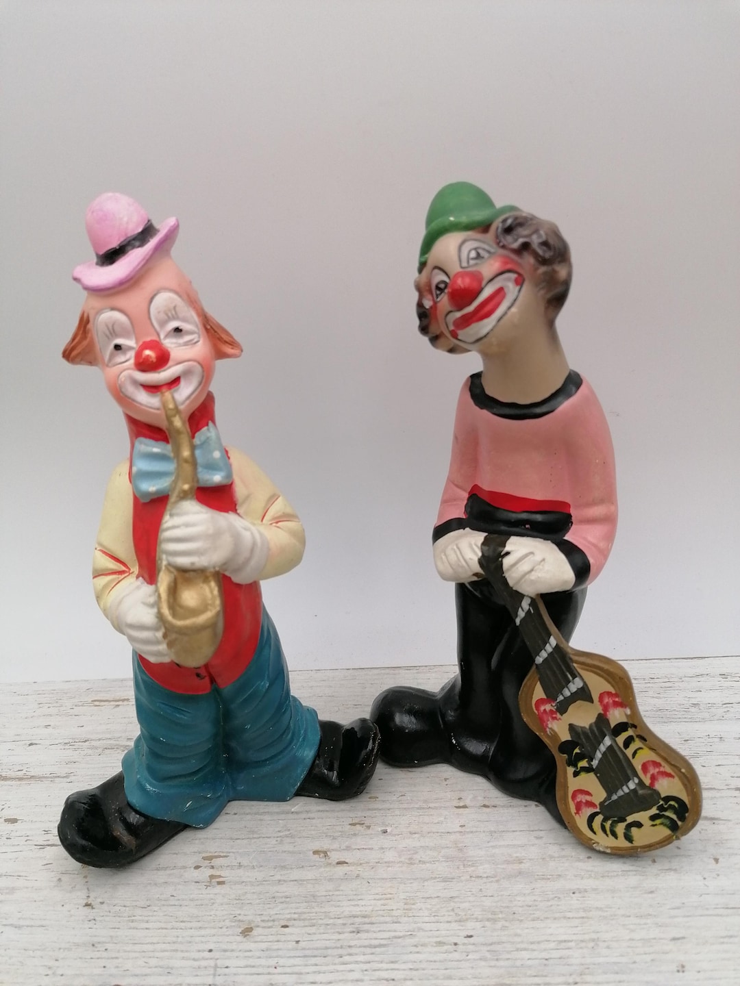Vintage Clowns Figurines , Porcelain Clowns , Porcelain Clown Figurine ...
