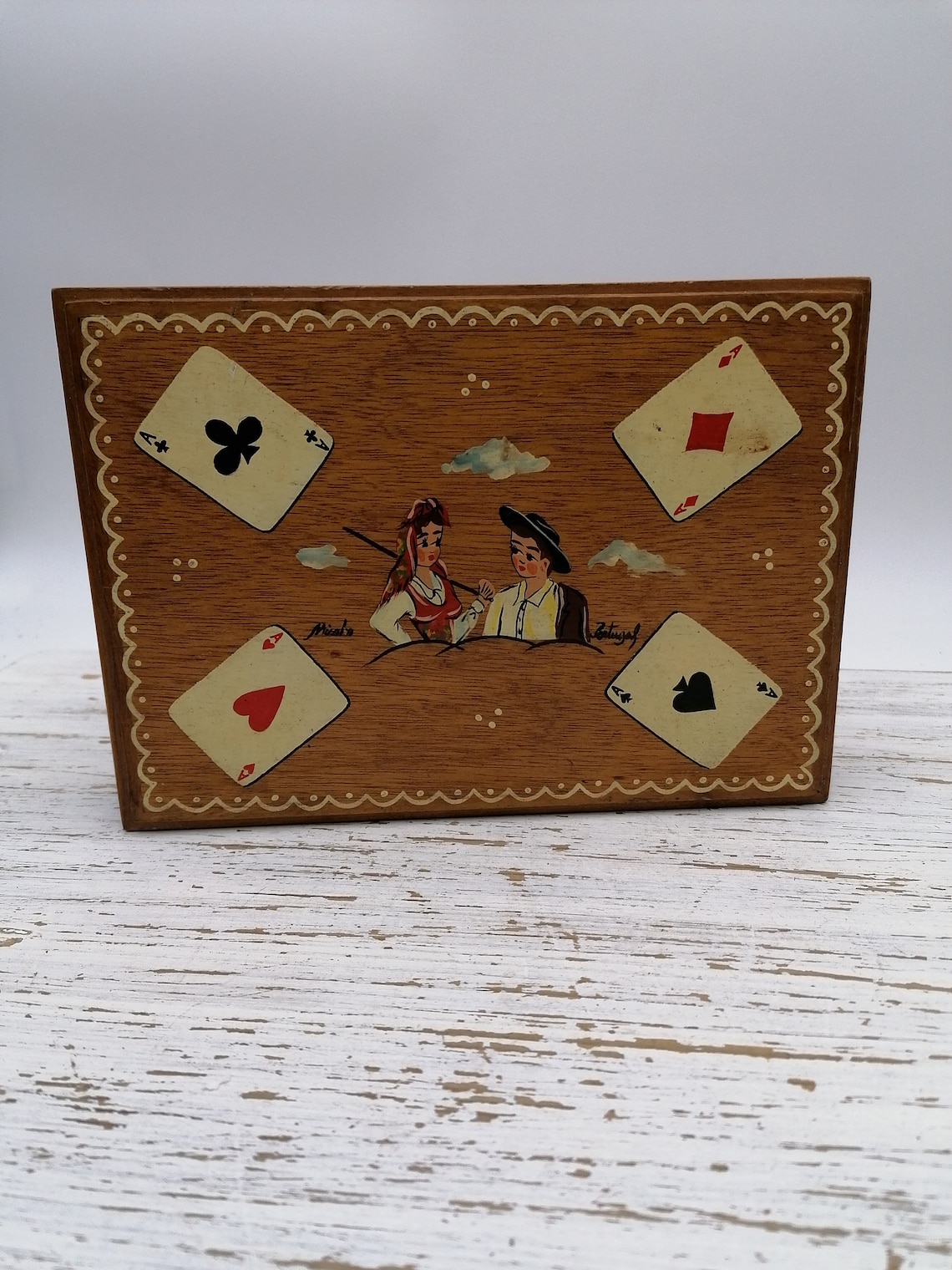 Wooden Playing Cards Box Handmade Box Rectangular Box Brown | Etsy