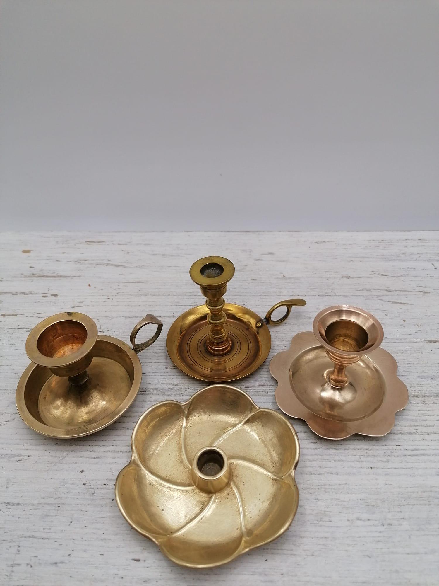 Vintage Brass Candlestick With Handle, Small Brass Candlestick, Rare ...