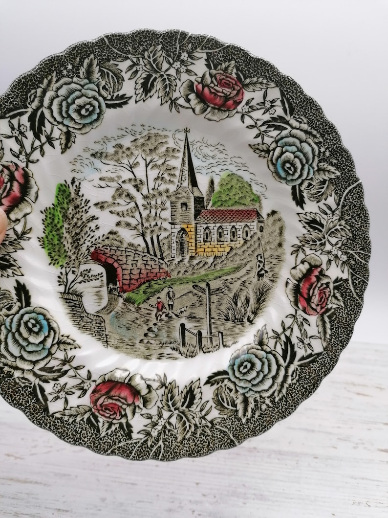 Vintage Plate From England British Anchor Plate Collectible - Etsy