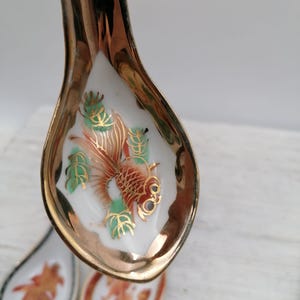 Vintage Chinese Spoon, Chinese Porcelain Spoon With Fish, Hand Painted ...