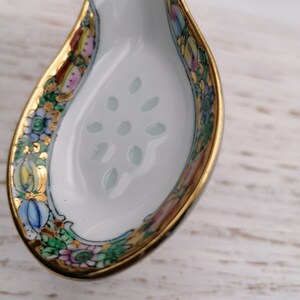 Porcelain Chinese Rice Noodle Soup Spoon Floral Pattern | Etsy