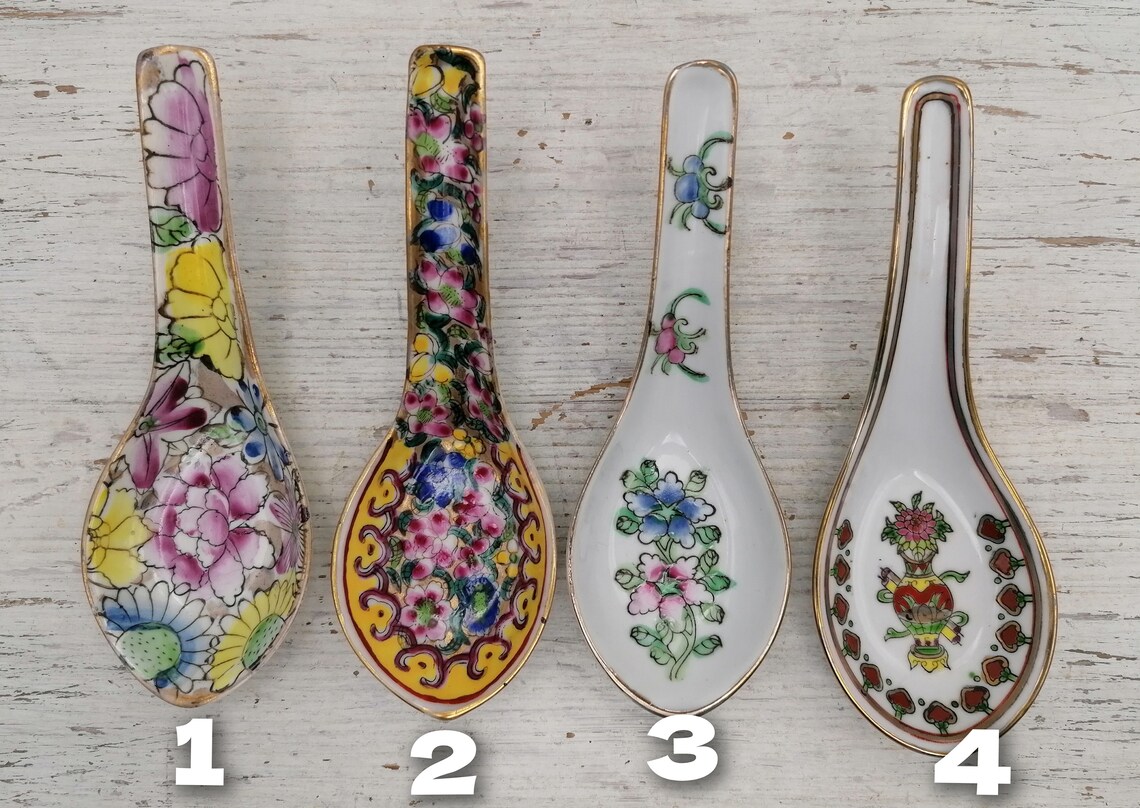 Chinese Porcelain Spoon, Yellow Noodle Soup Rice Spoon, Oriental ...