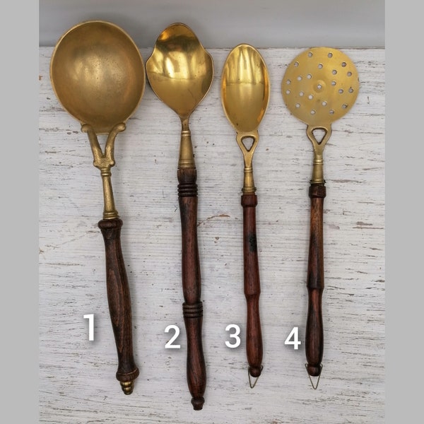 Antique Brass Spoons - Etsy