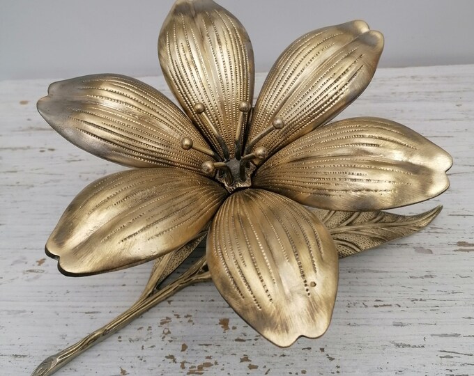80th White Brass Ashtray Carved Petal Flower Ashtray - Etsy