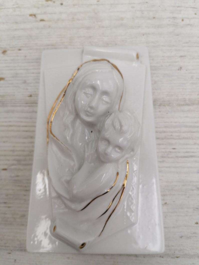 Vintage Praying Maria Icon, Brass Virgin Mary Statue, Religious Icon ...