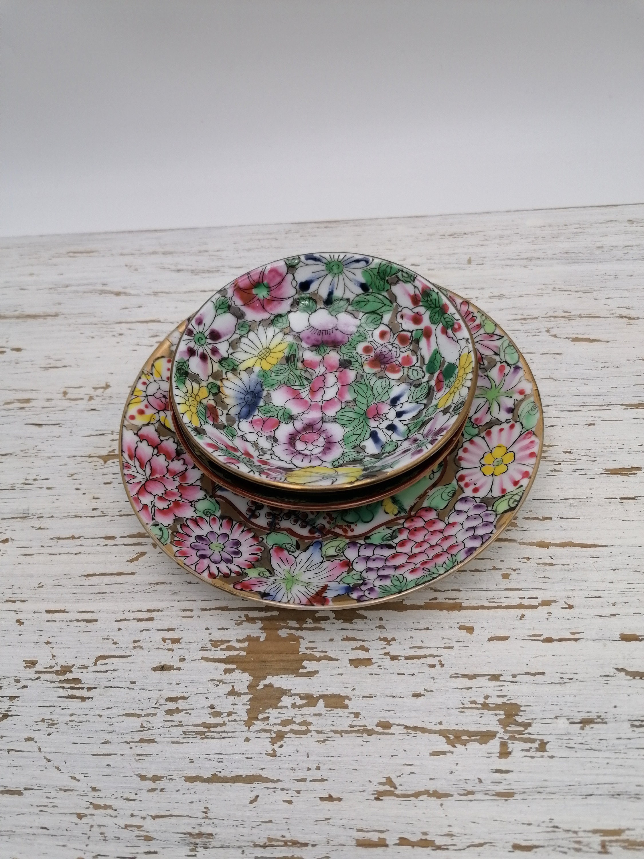 Set of 3 Chinese Small Plates Chinese Small Plates Chinese | Etsy