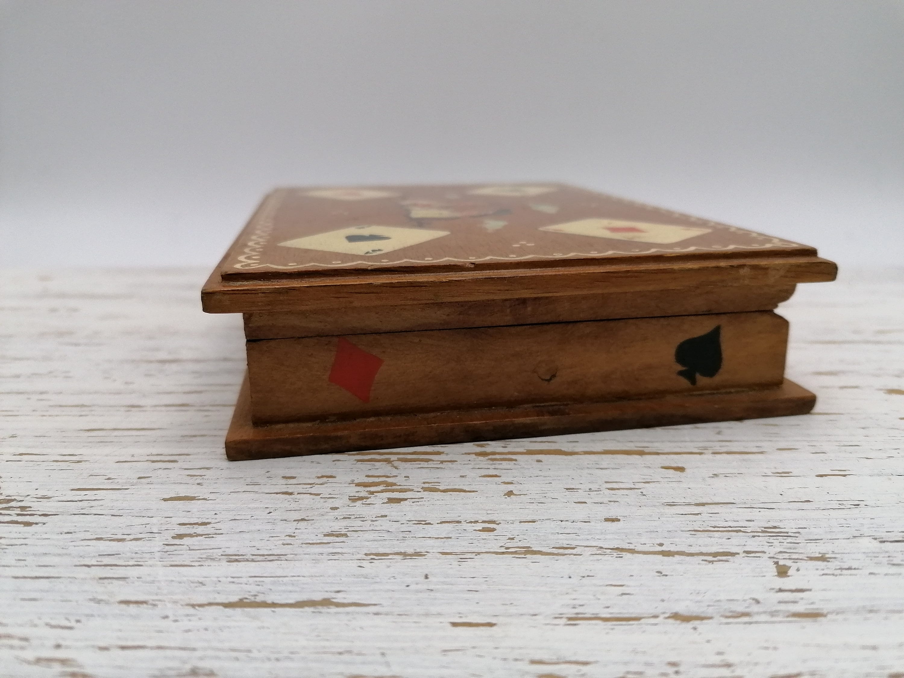 Wooden Playing Cards Box Handmade Box Rectangular Box Brown | Etsy