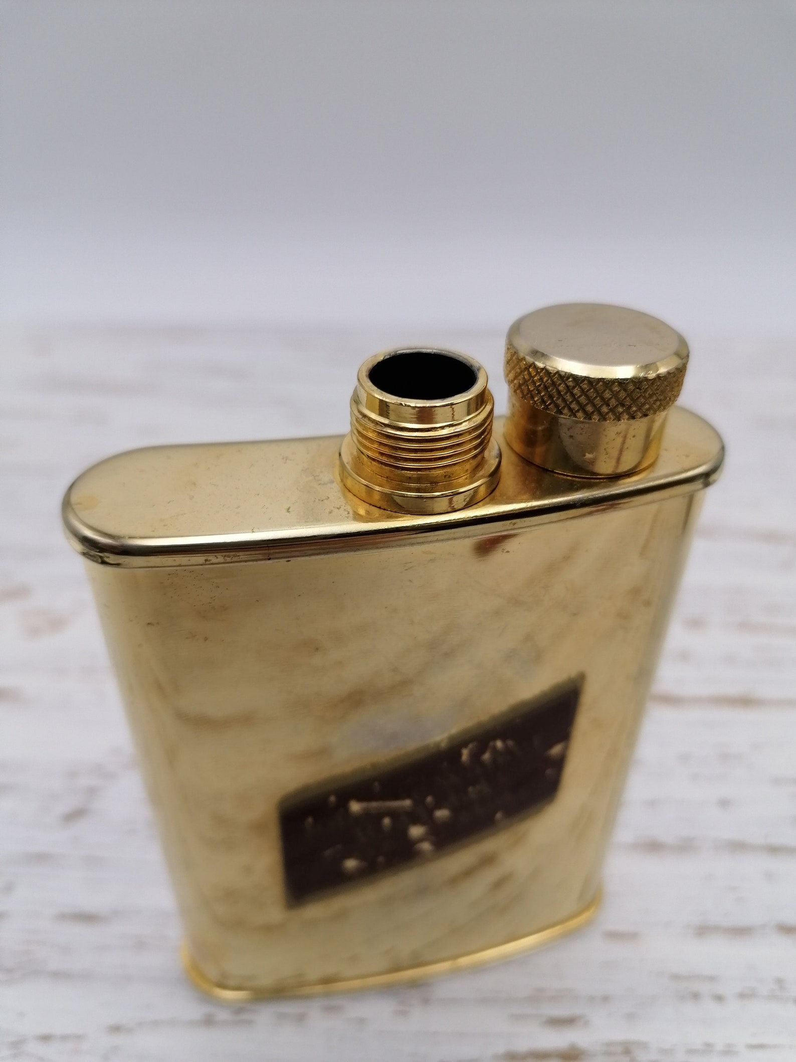 Pocket Metal Flask, Whiskey Container, Antique Metal Alcohol or Water ...