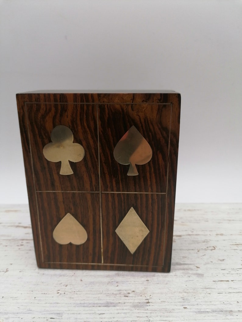 Wooden Playing Cards Box Handmade Box Rectangular Box Brown - Etsy