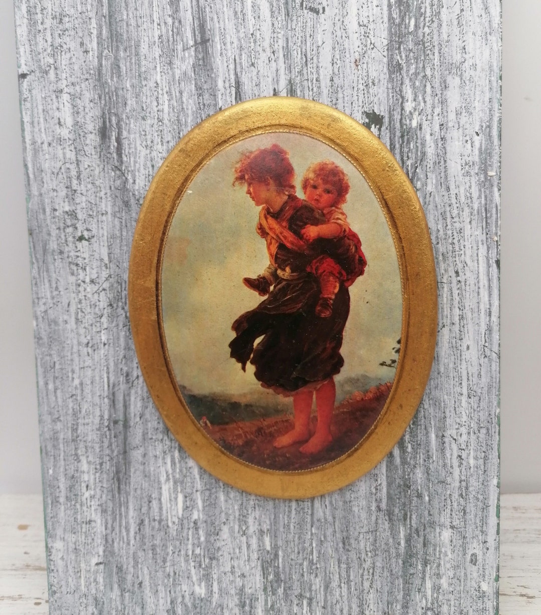 Antique Oval Frame With Old Image, Rare Painting, Middle Age Painting ...