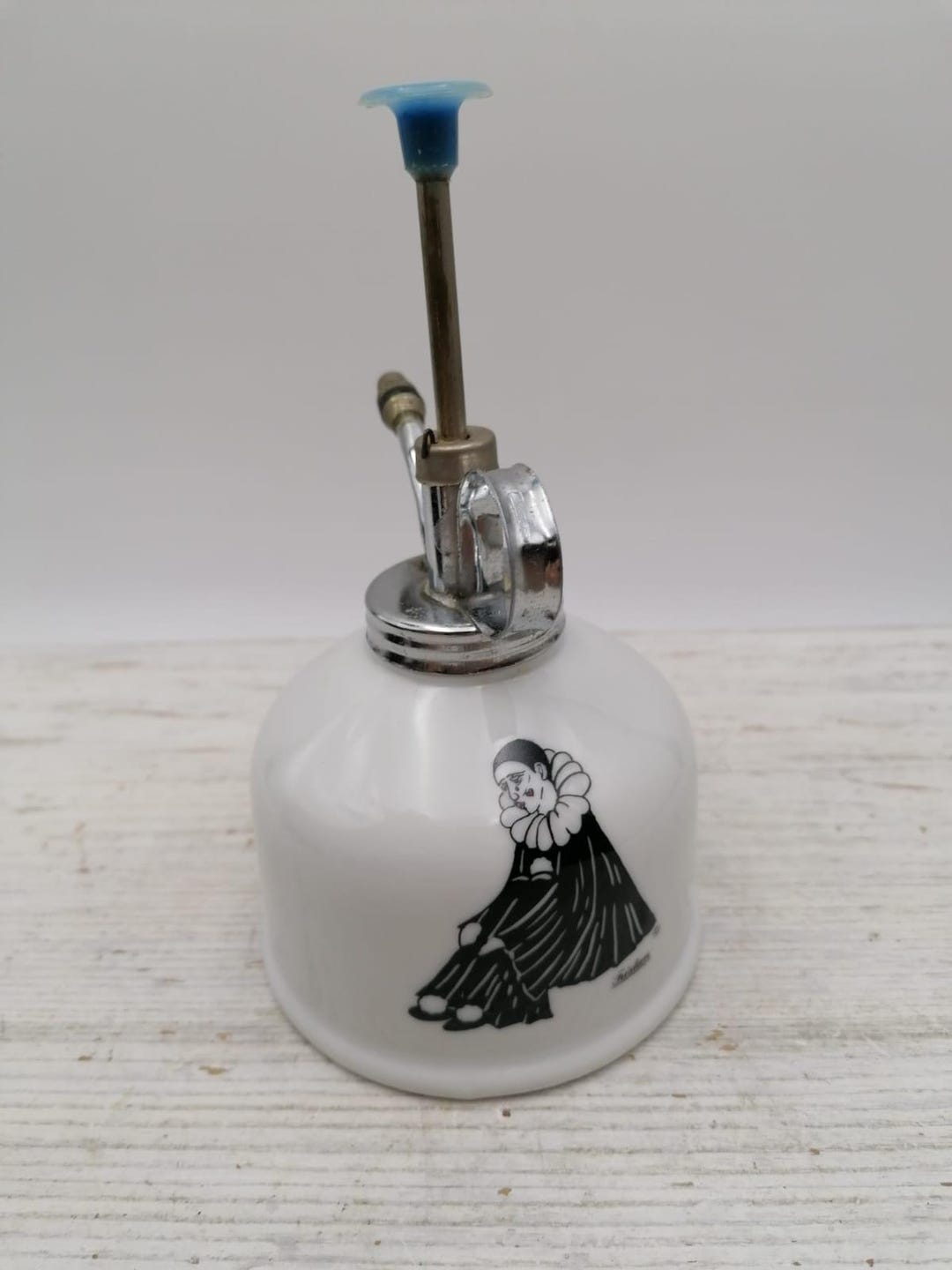 Vintage Ceramic Perfume Bottle, Pierrot Decor Bottle for Perfume, Glass ...