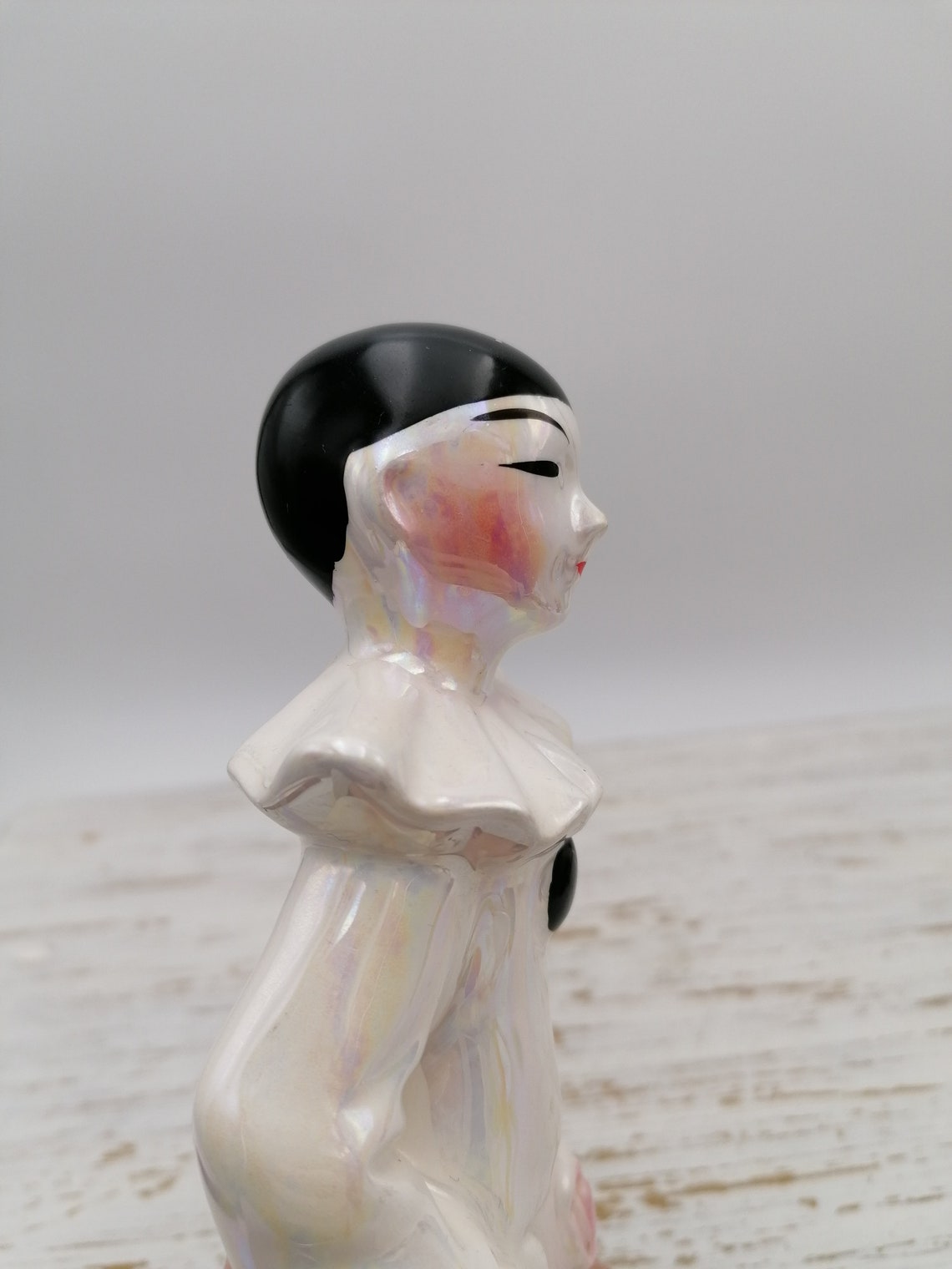 Vintage Pierrot Clown Figurine Ceramic Pierrot Statue Sitted | Etsy