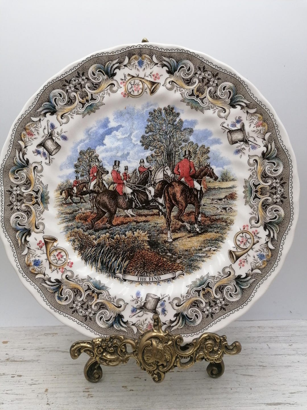 English Hunting Plate by Churchill, Equestrian Decor, Horse Riding ...