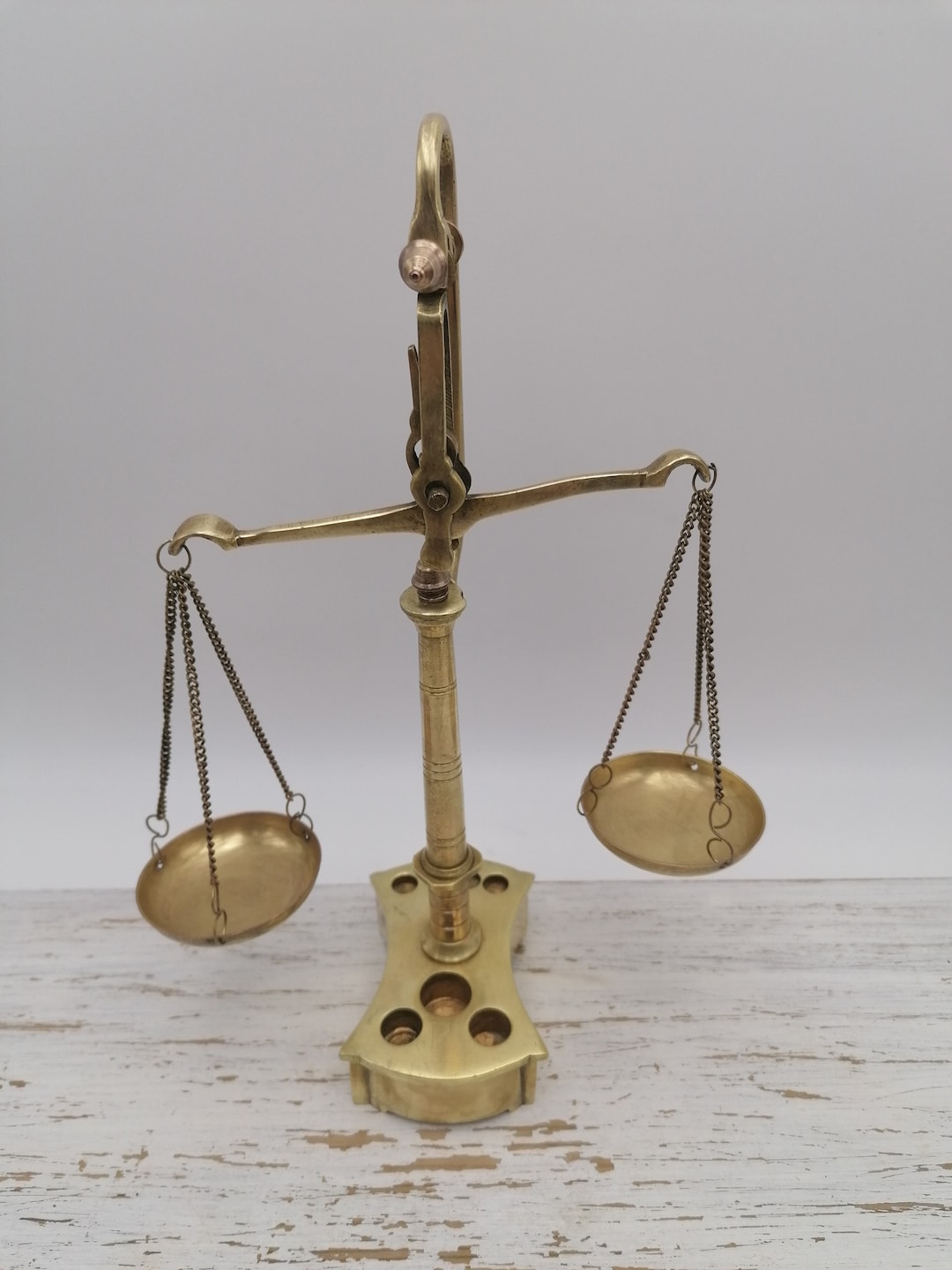 Antique Brass Scales, Small Justice Scales, Balance Sign Gift, Golden ...