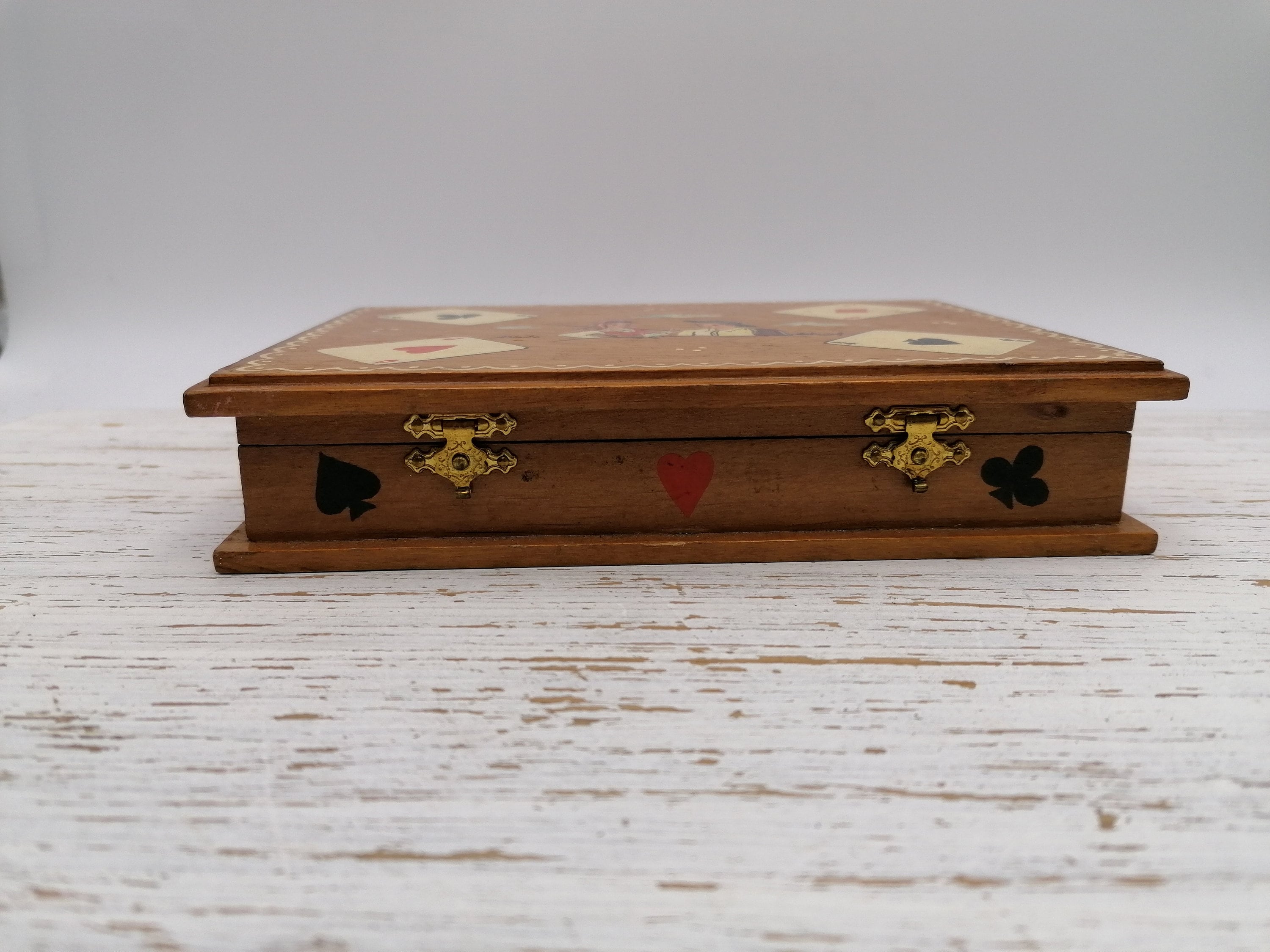 Wooden Playing Cards Box Handmade Box Rectangular Box Brown | Etsy