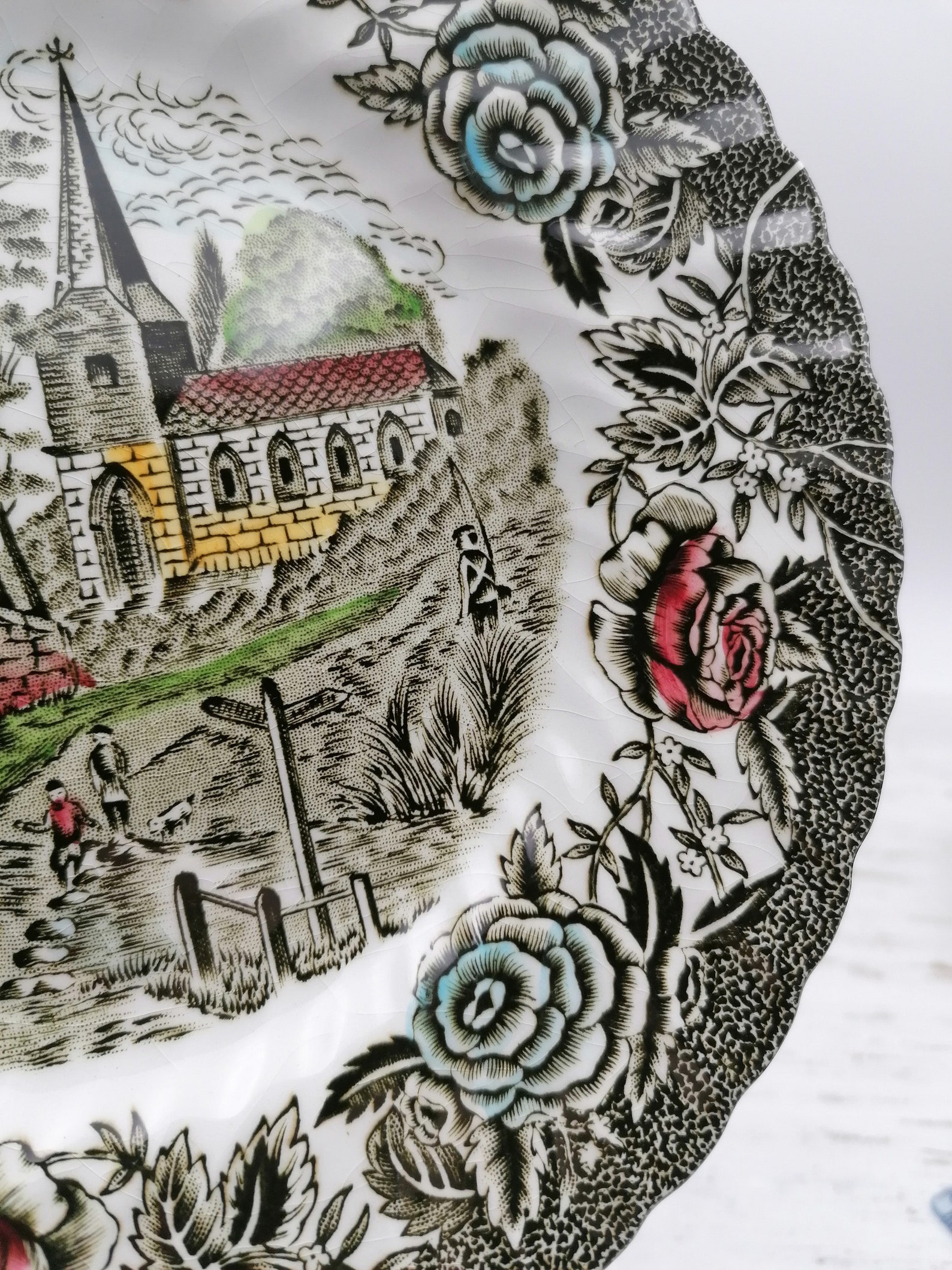 Vintage Plate From England British Anchor Plate Collectible - Etsy