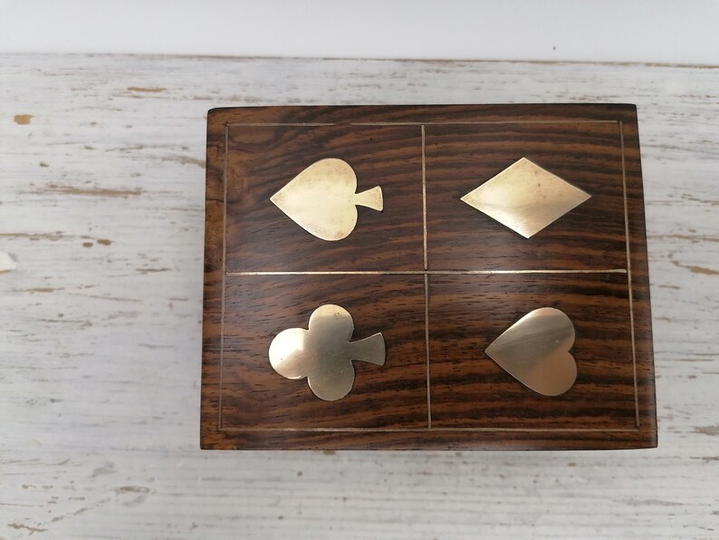 Wooden Playing Cards Box Handmade Box Rectangular Box Brown - Etsy