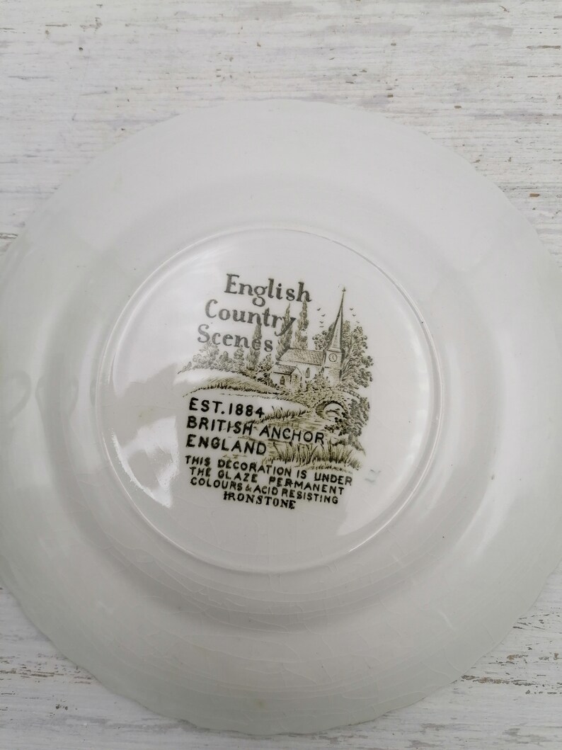 Vintage Plate From England British Anchor Plate Collectible - Etsy