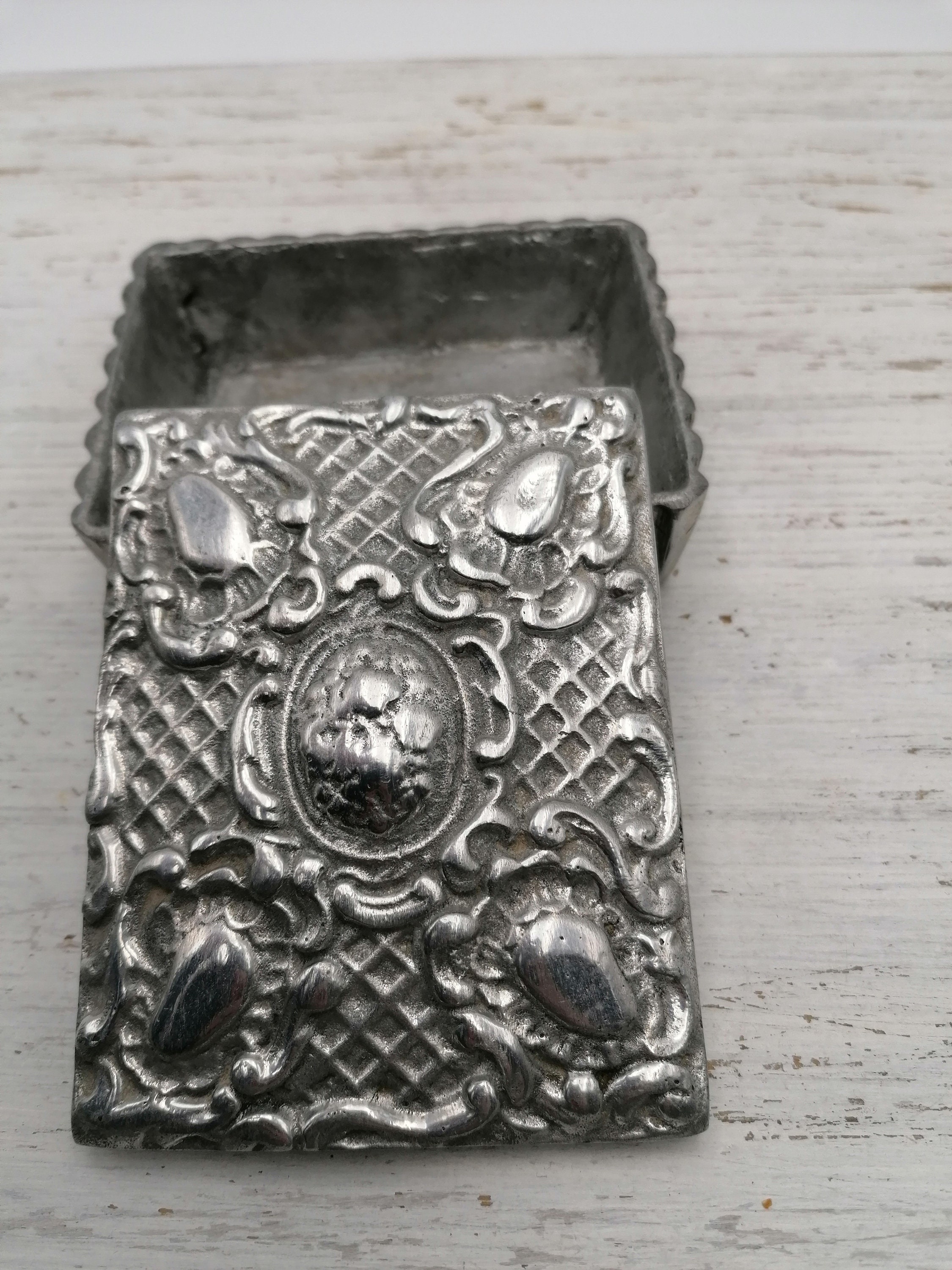 Metal Jewelry Box,metal Carved Box,birds Decor Jewellery Box, Silver ...