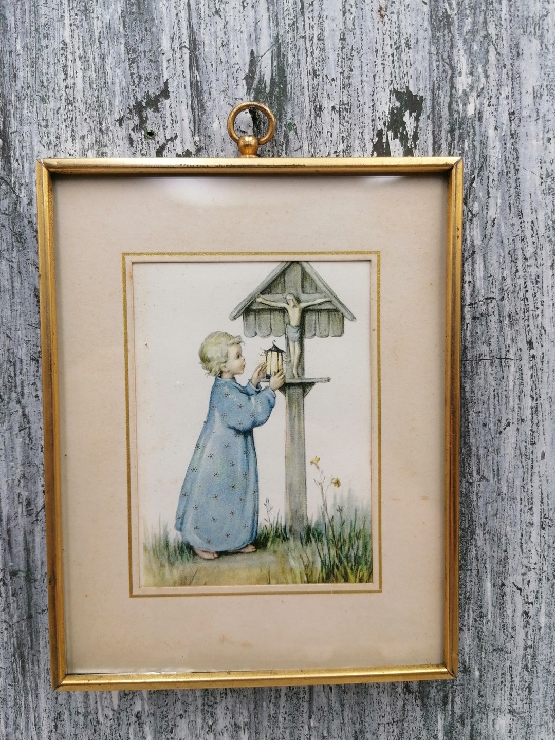 Vintage Collection Religious Frame, Small Wall Frame With Saint, Square ...