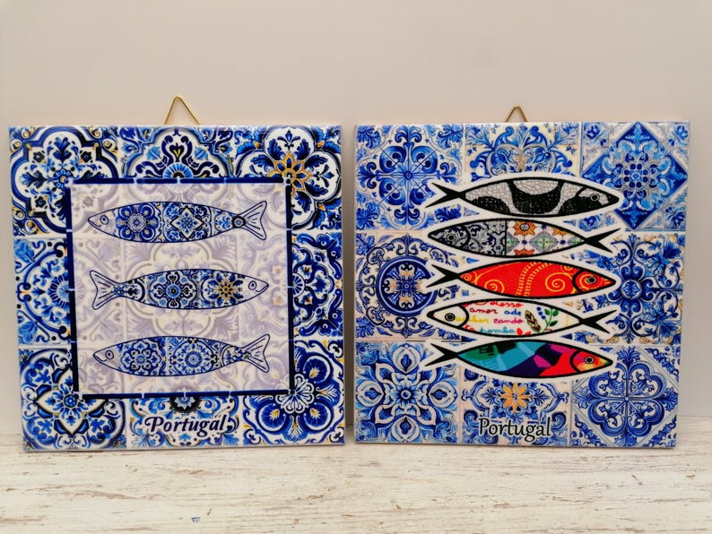 Portuguese Ceramic Tile, Portuguese Tile With Sardine, Portuguese ...