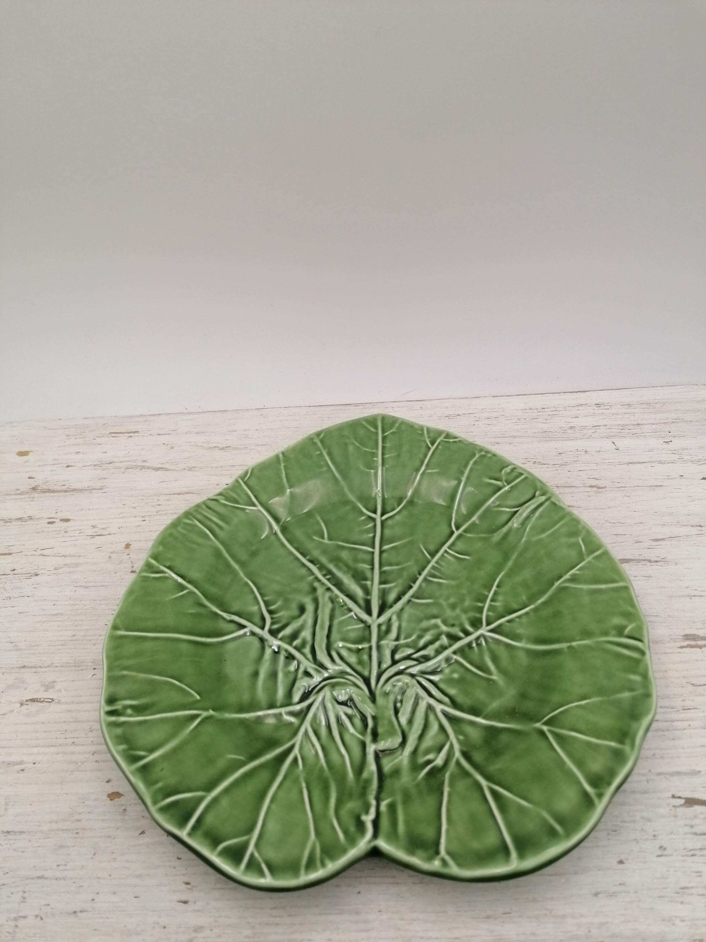 Vintage Green 7.5"cabbage Plate, Cabbage Leaf Big Plate, Rare Green ...