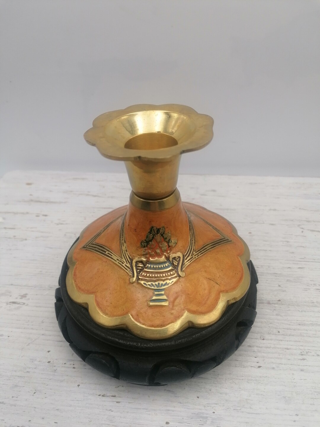Ceramic Candlestick,candlestick With a Finger Hole,candlestick With ...