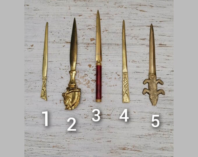 Vintage Brass Envelope / Letter Opener, Only Style 1 is Available ...