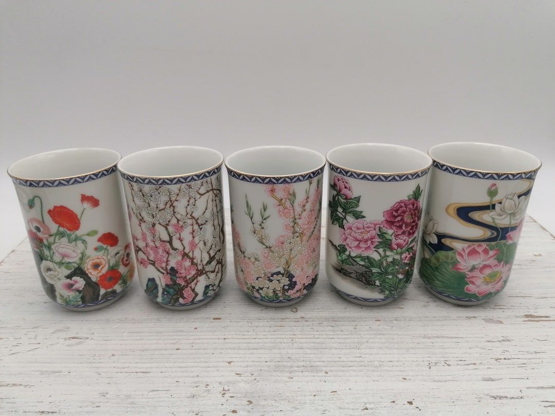 Vintage Japan Porcelain Cup, STYLE 1 ONLY AVAILABLE, Flower Decor Japan ...