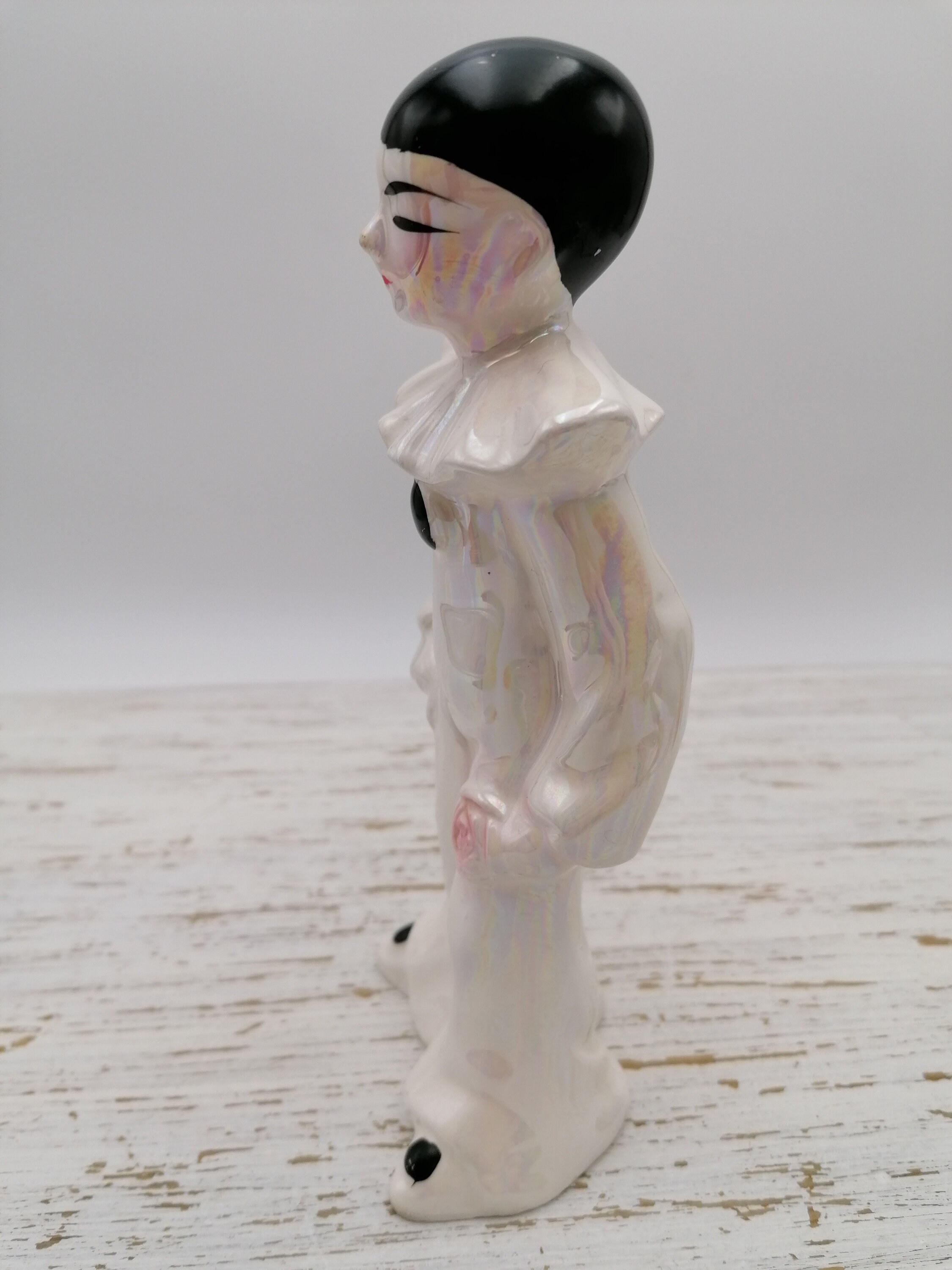 Vintage Pierrot Clown Figurine Ceramic Pierrot Statue Sitted | Etsy