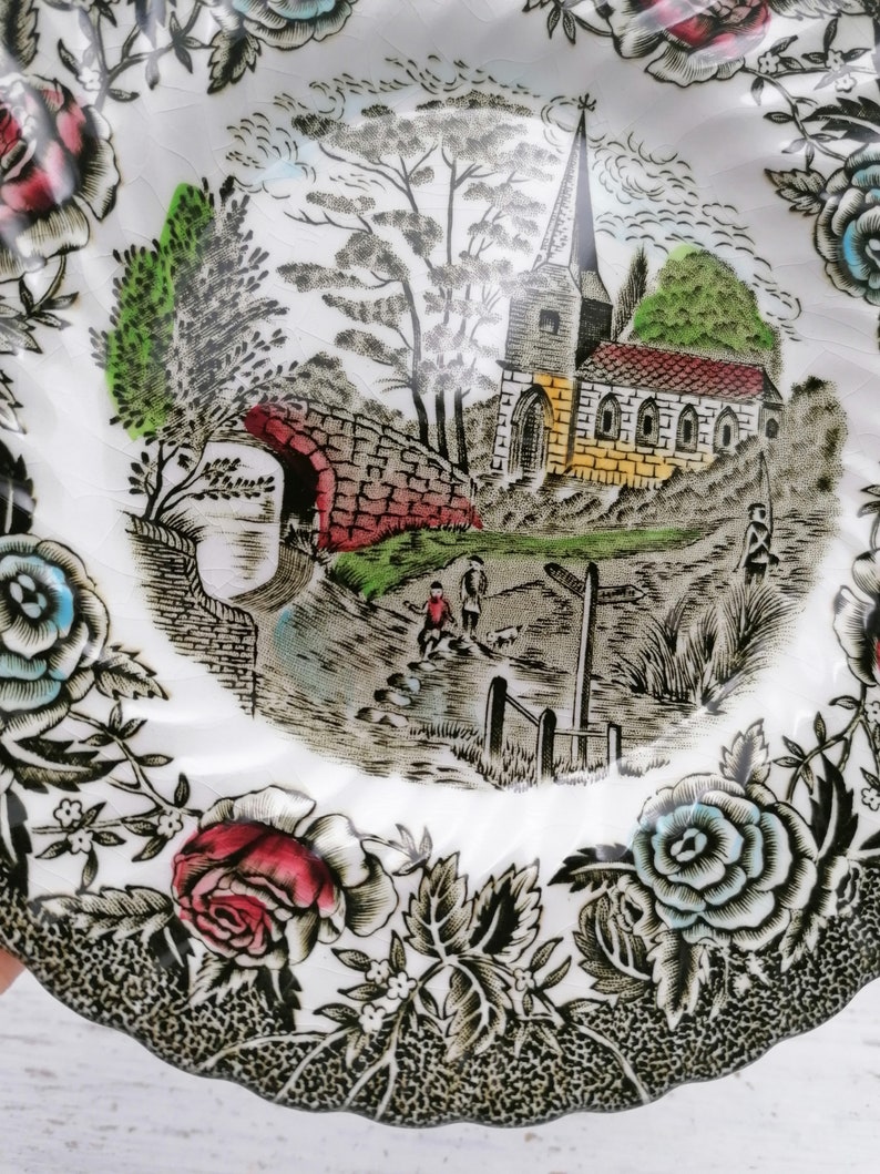 Vintage Plate From England British Anchor Plate Collectible - Etsy