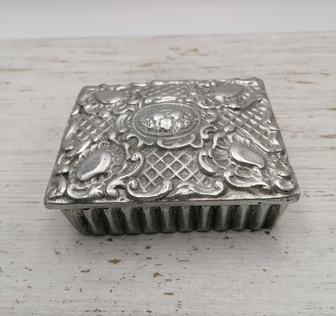 Metal Jewelry Box,metal Carved Box,birds Decor Jewellery Box, Silver ...