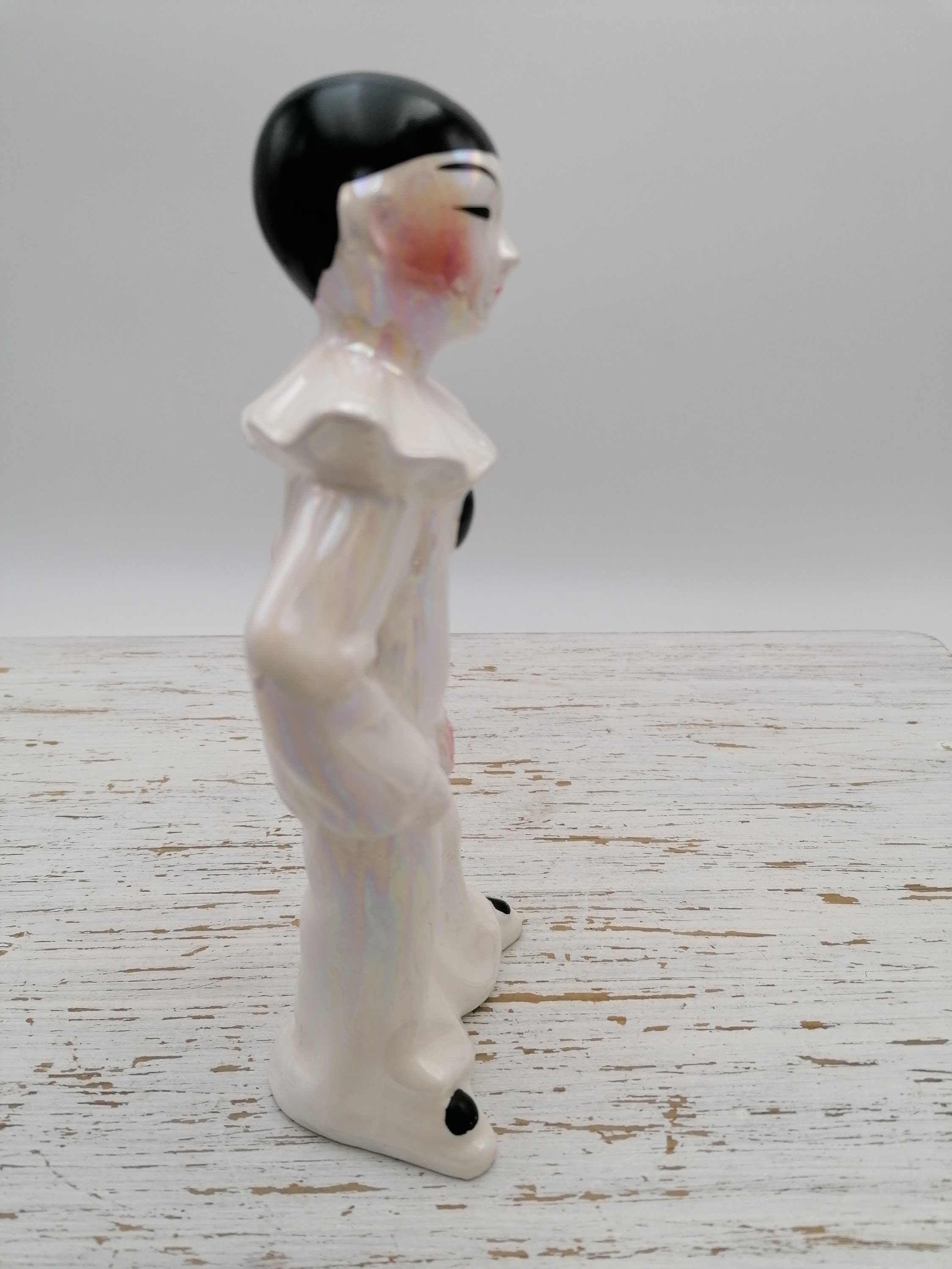 Vintage Pierrot Clown Figurine Ceramic Pierrot Statue Sitted | Etsy
