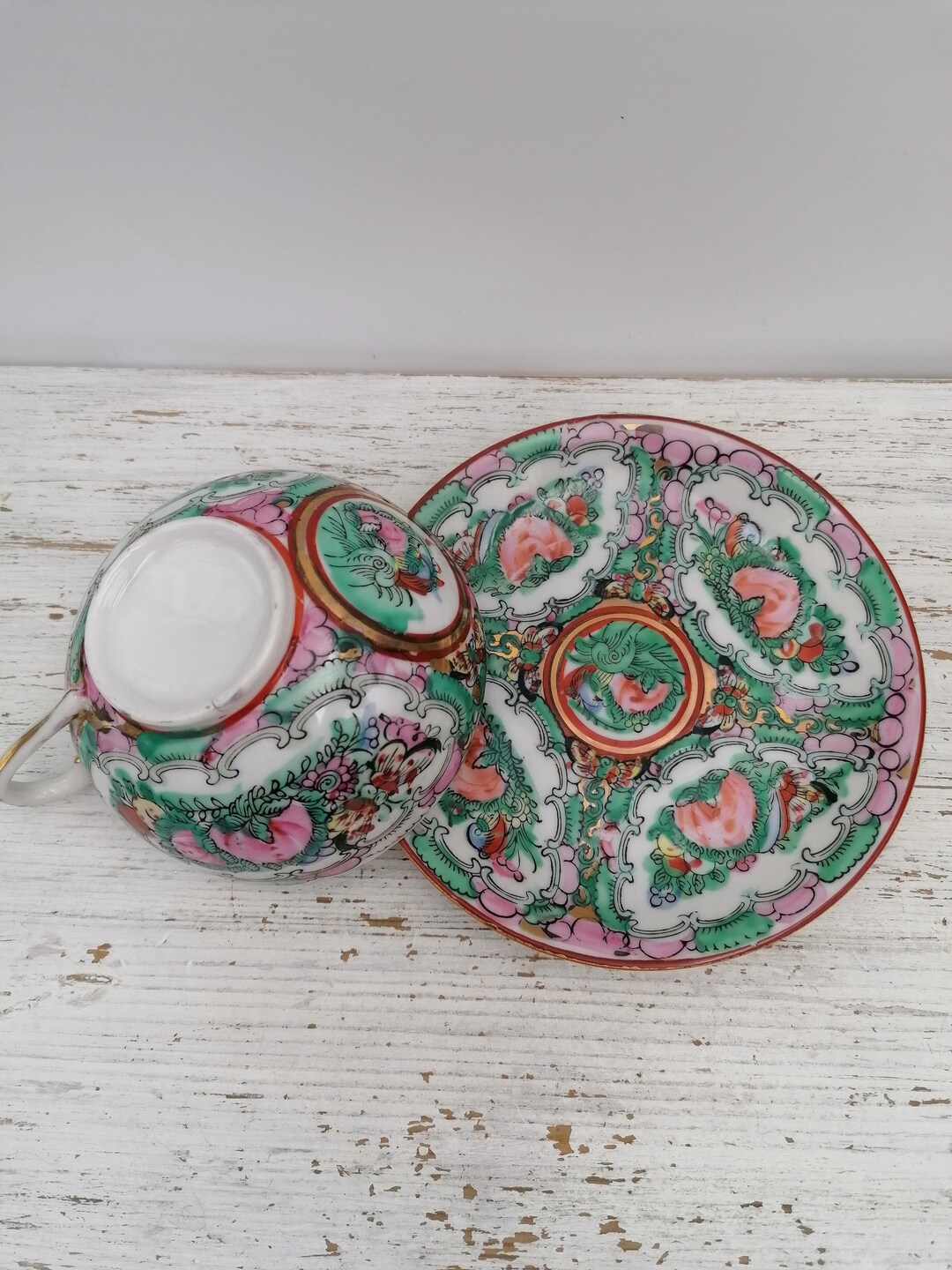 Vintage Porcelain Tea Set China Rose Medallion Tea Set - Etsy