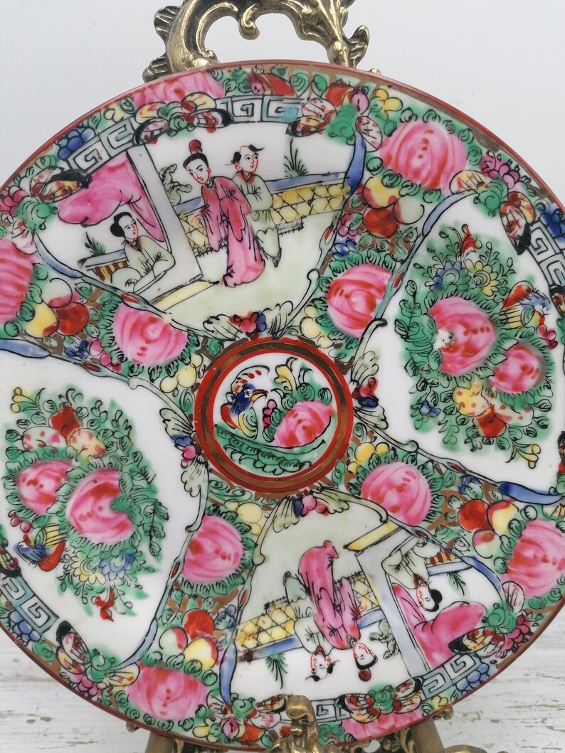 Asian Plate 8with Stand 8 Inches Plate Carved Brass - Etsy